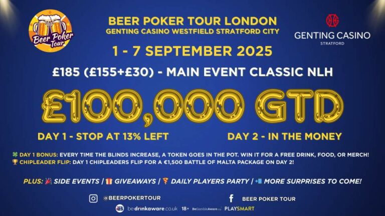 The Beer Poker Tour Returns to Genting Casino Stratford in September ...