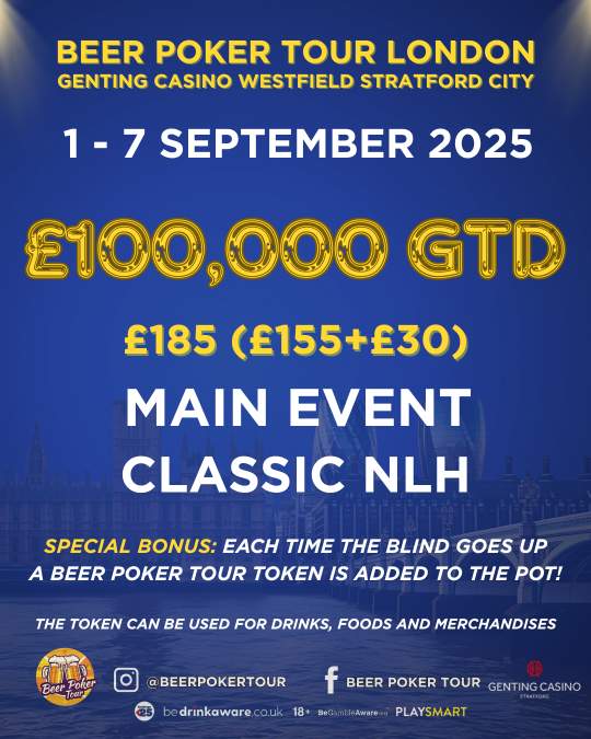 The Beer Poker Tour Returns to Genting Casino Stratford in September ...