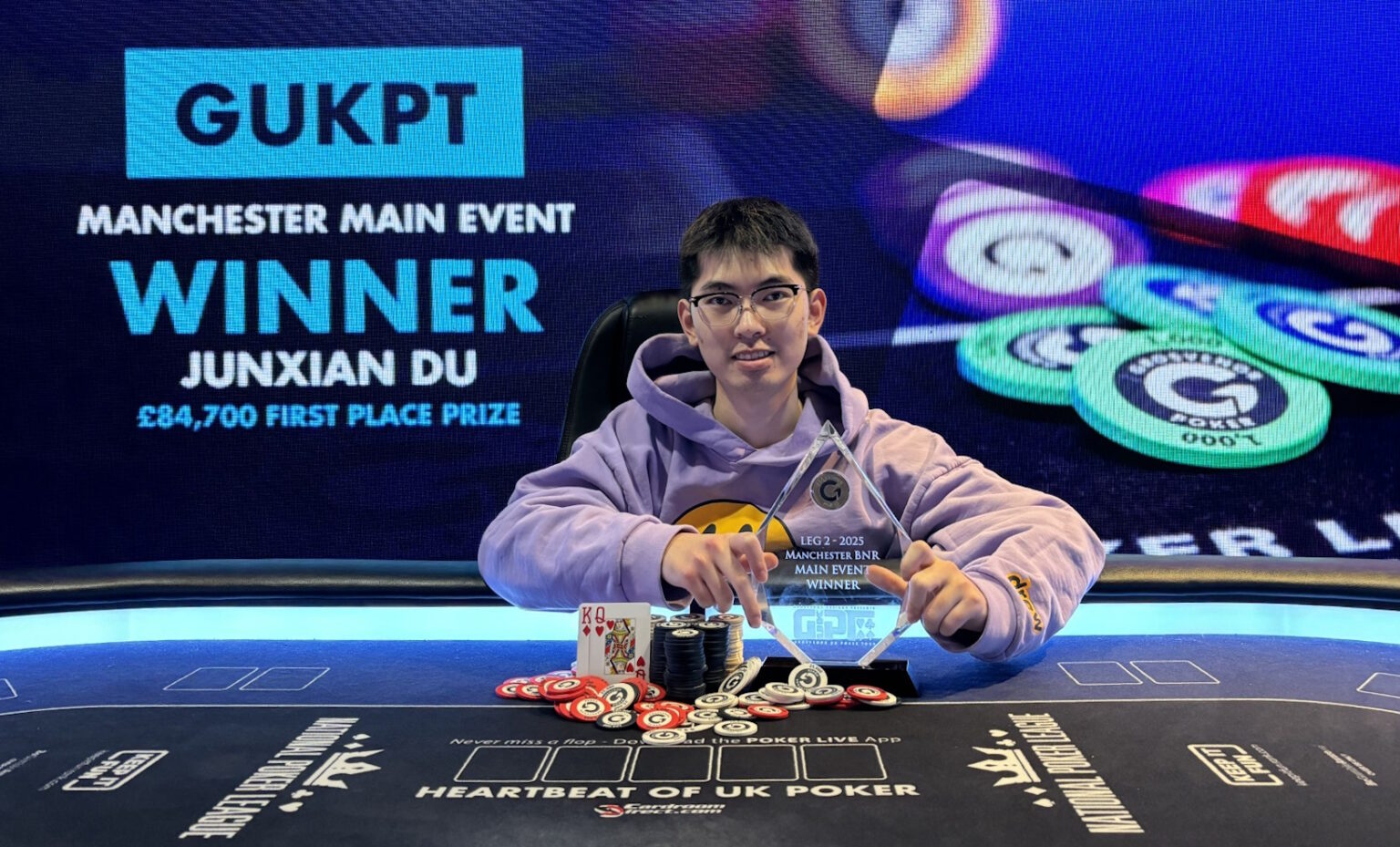 Junxian Du Wins 2025 GUKPT Manchester Main Event For £84,700 - PokerPro ...